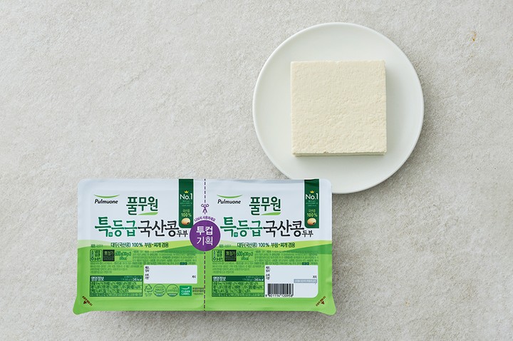 [풀무원] 특등급 국산콩 두부 부침찌개 겸용 300gx2 마켓컬리